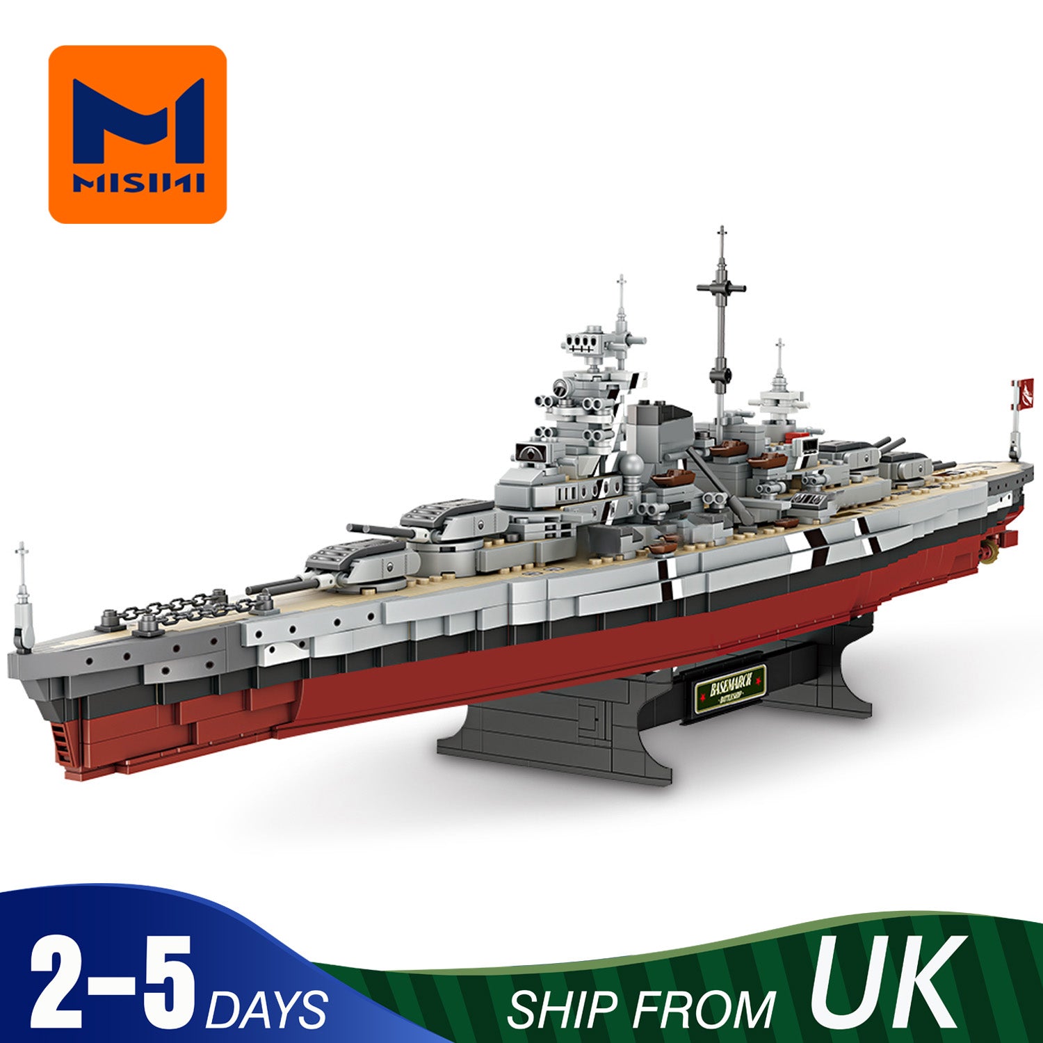 MISINI FC4201 German Battleship Bismarck UK Warehouse Express – MISINI-MOC