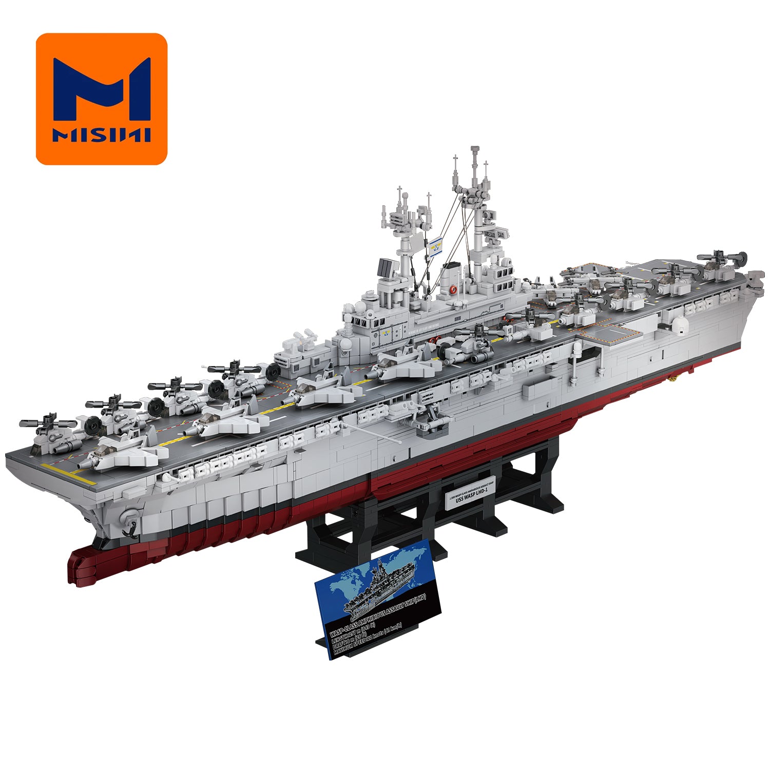 MISINI M7024 USS Wasp LHD-1 WASP-CLASS AMPHIBIOUS ASSAULT SHIP – MISINI-MOC